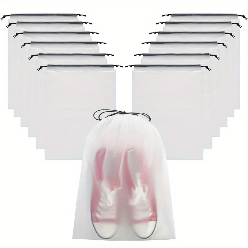 Waterproof Transparent Storage Bags - 5/10/20 Pack, Drawstring Closure ...