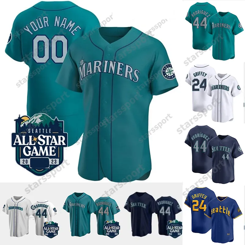 Seattle All Star Custom College Baseball Jersey: Griffey Jr, Rodriguez ...