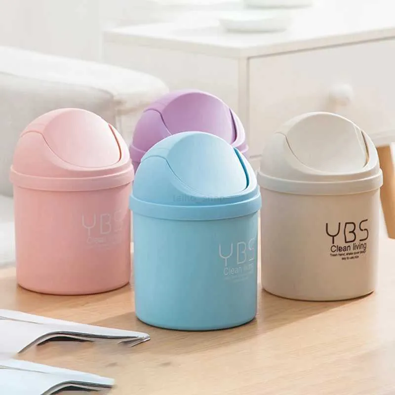 Mini Desktop Trash Can With Lid Small Plastic... From Taiho_shop, $3.4 ...