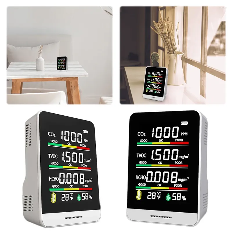 Wholesale In1 Digital Air Quality Monitor CO2 Meter USB Rechargeable Carbon Dioxide Detector ...