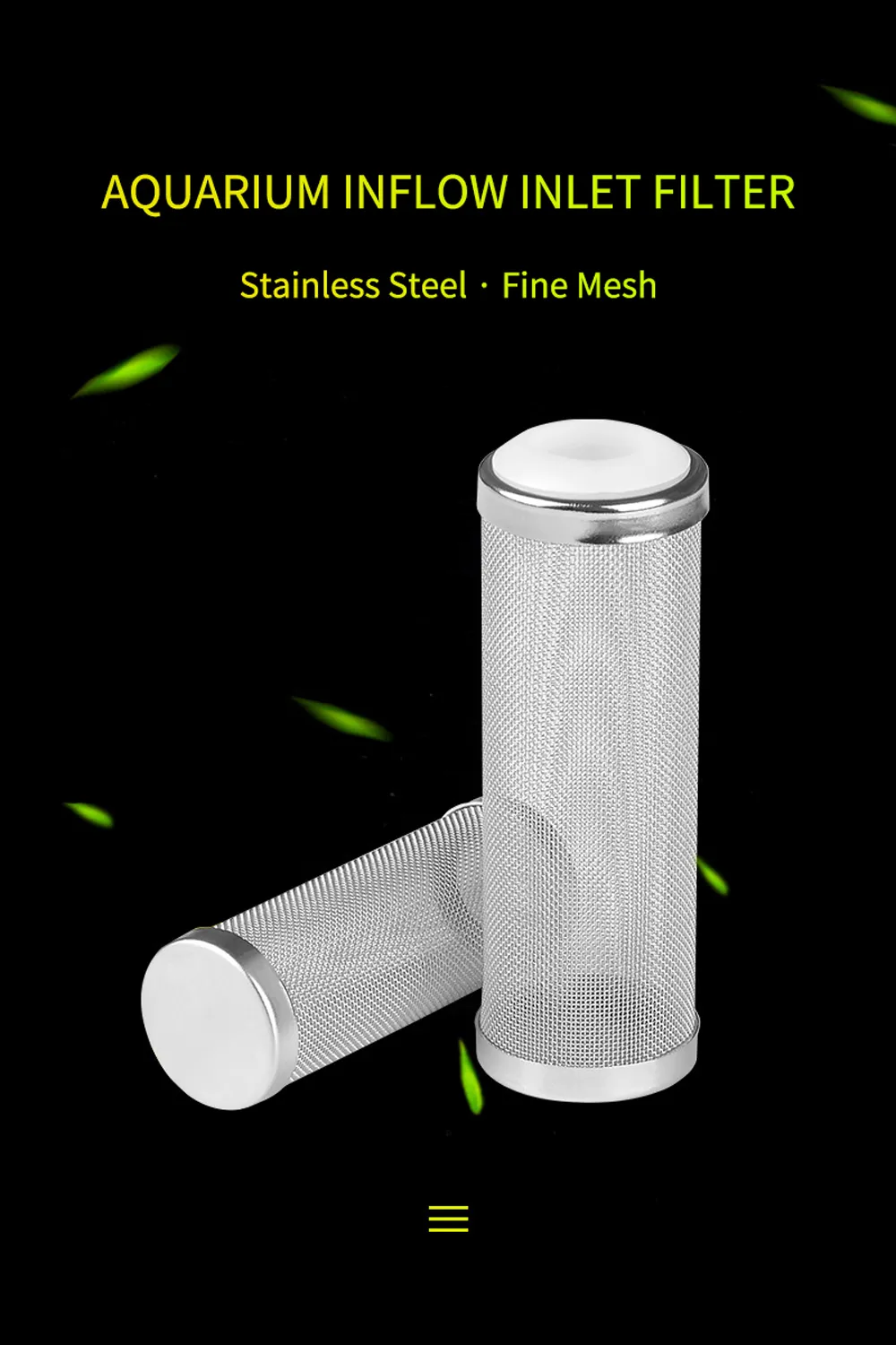 Stainless Steel Mesh Aquarium Inflow filter kit - 12/16mm Net Guard for ...
