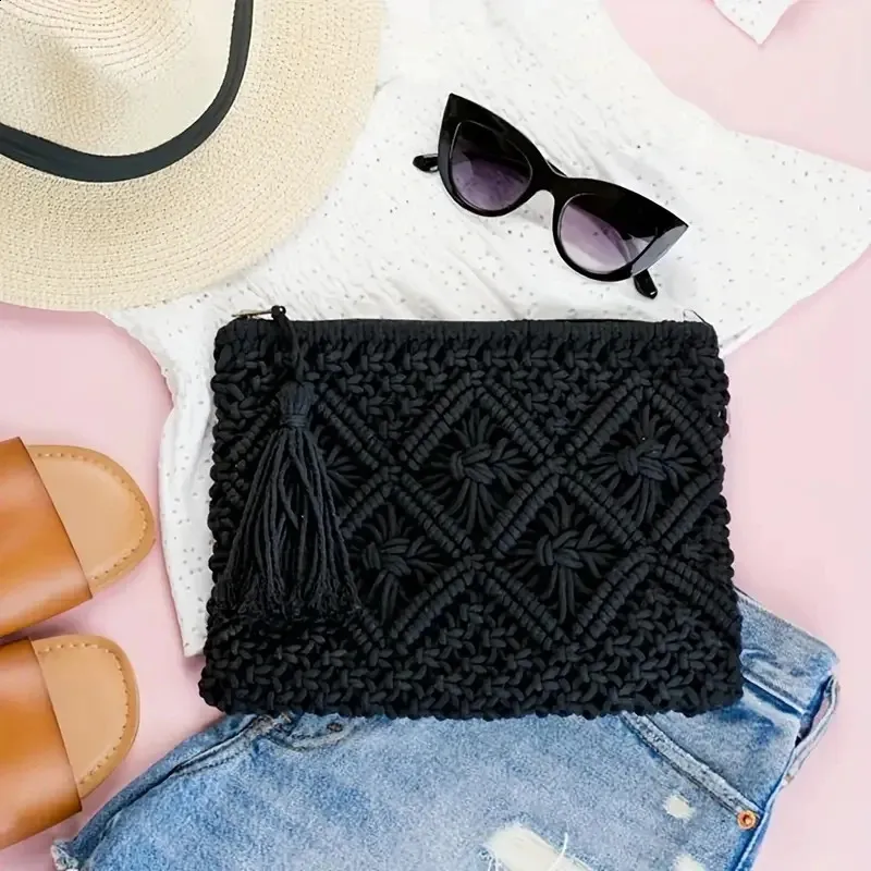 Handmade Woven Rope Clutch Tassel Purses for Summer Beach from Dhgate ...