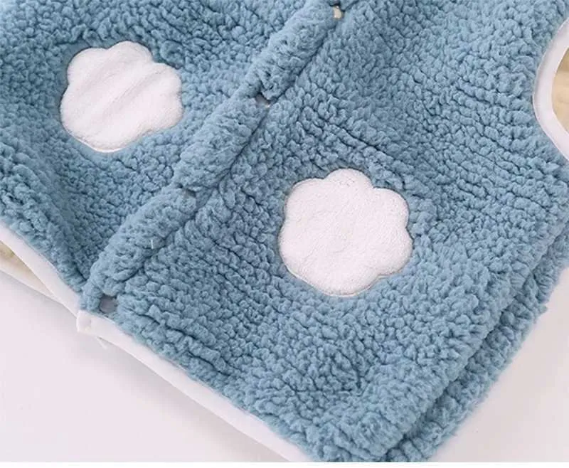 Cute Animal Hooded Baby Vest: Warm Plush Sleeveless Jackets for Autumn ...