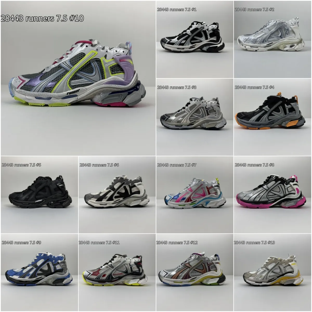 Track Runner Sneakers Platform Tennis Shoes For Men & Women All Black ...