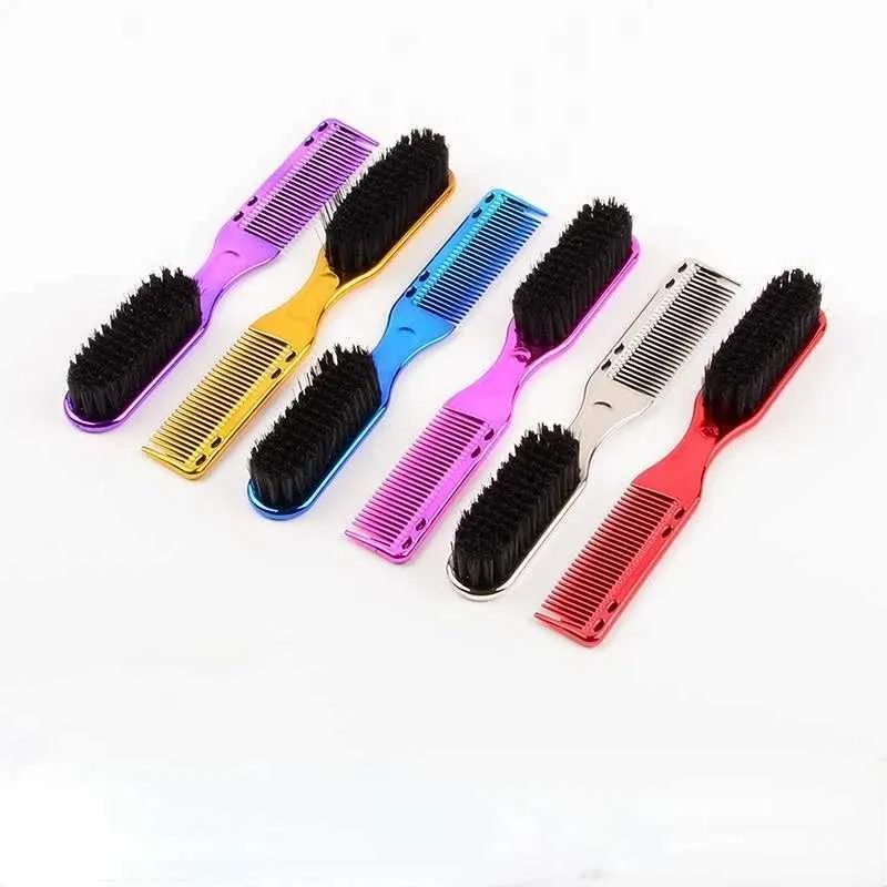 Double-Sided Beard Comb Brush - Small Black Styling Tool for ...