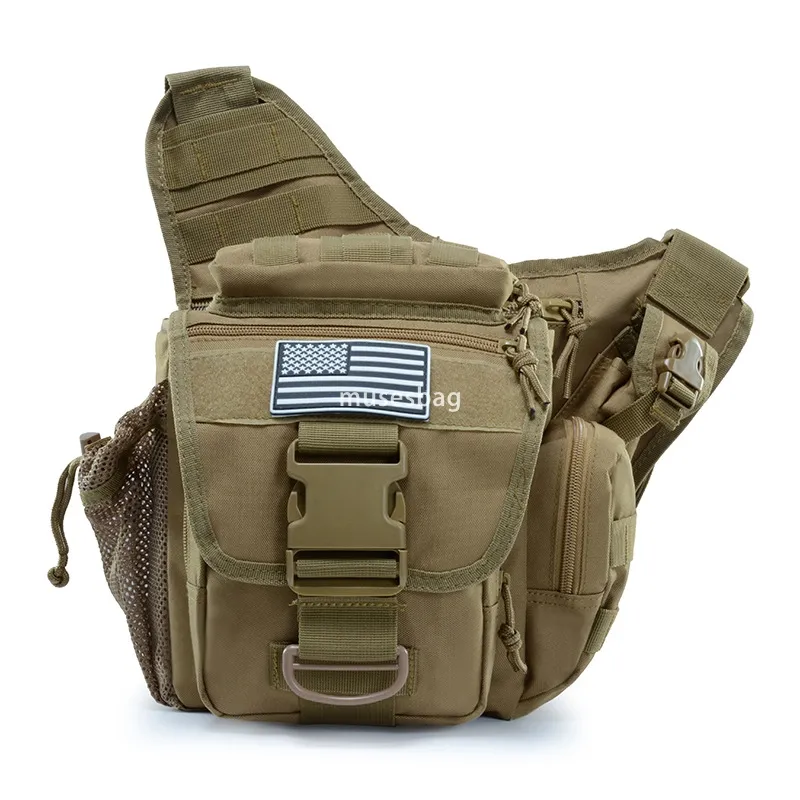 Crossbody Tactical Bag: Camouflage Single Shoulder Saddle Pack ...