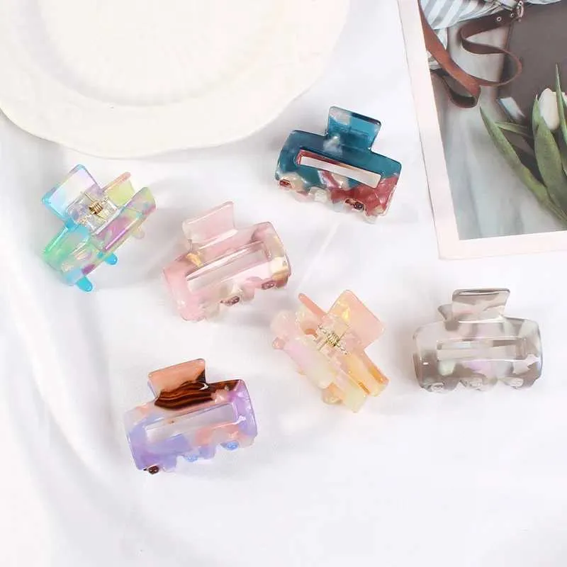 Mini Hair Claw Clips: Geometric Acrylic Fashion Hair Accessories - Shop ...