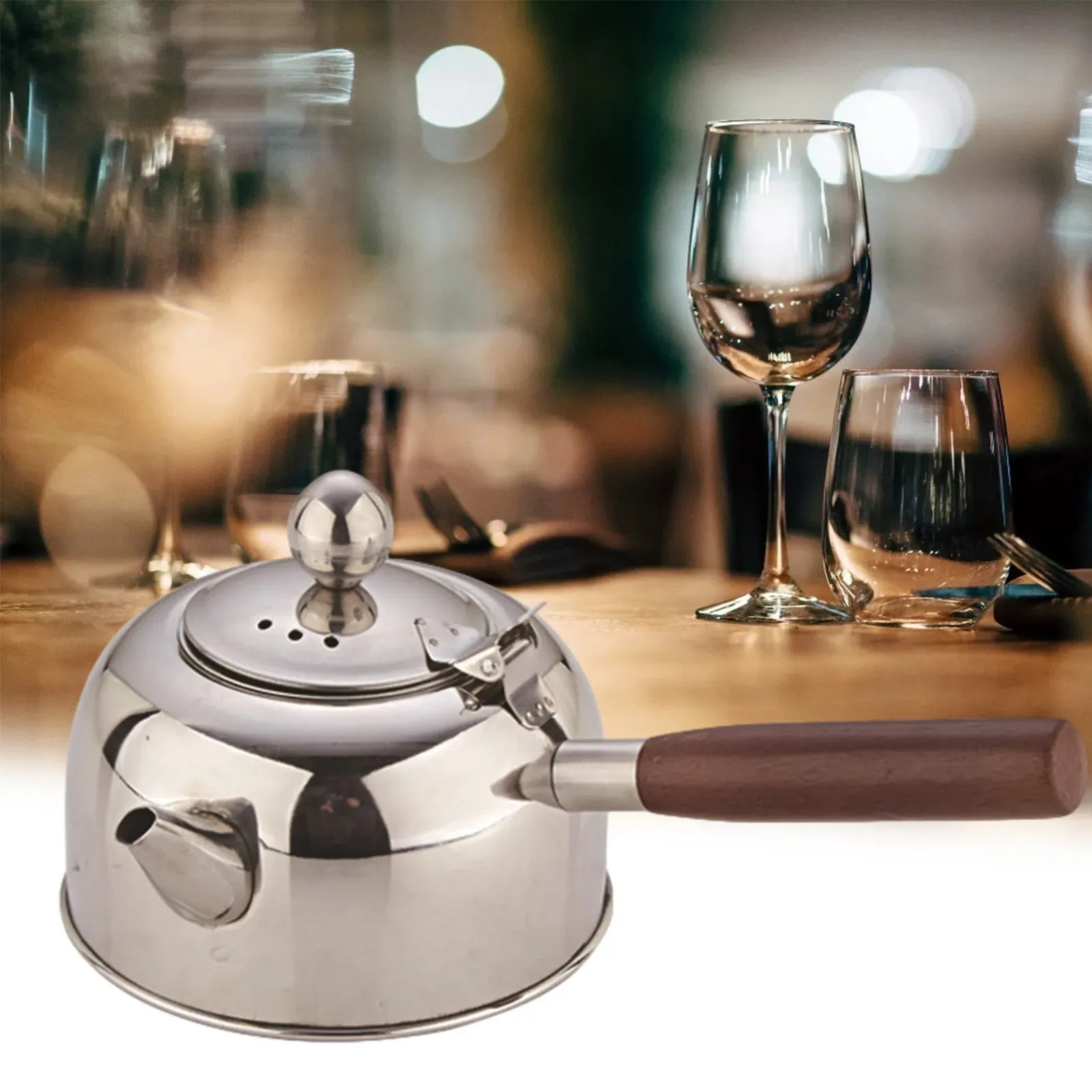 Premium 304 Stainless Steel Tea Kettle - Induction Compatible, Flat ...