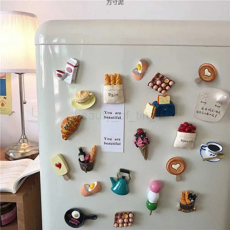 Food Style 3D Peg Magnets For Fridge Magnetic Decoration Stickers For ...