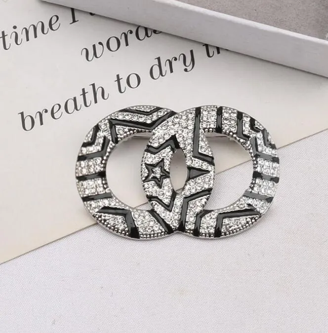 Elegant Brooch Pins For Women: Gold Plated Letter Design With Crystal ...