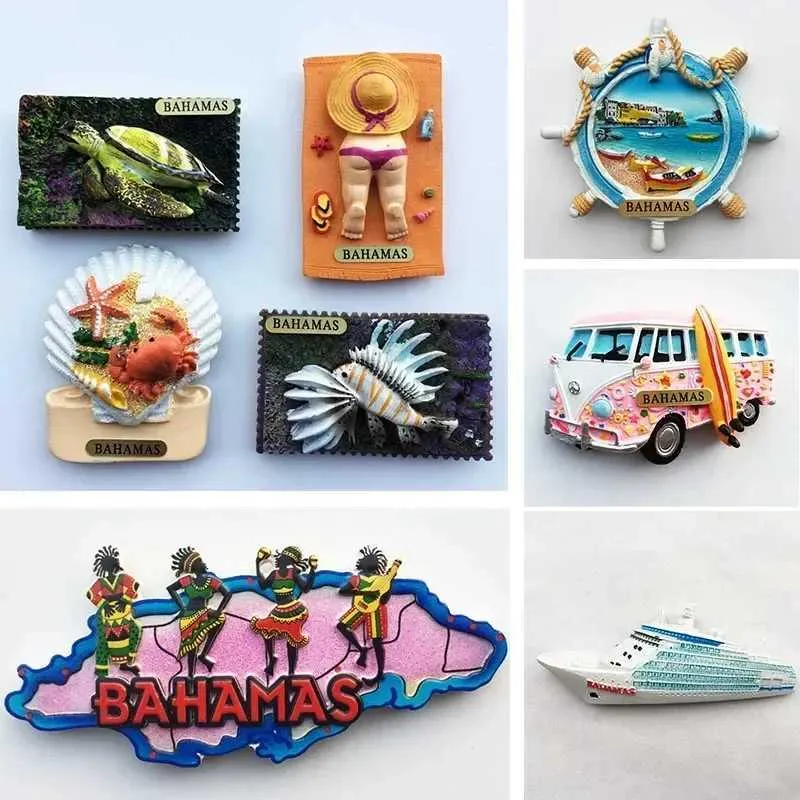 Bahamas Souvenir Fridge Magnets - Creative Folk Dance Design ...