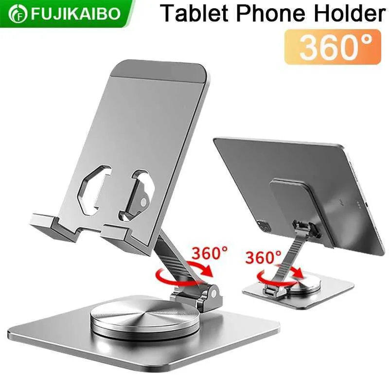 Adjustable Aluminum Tablet & Phone Holder - 360° Rotating Foldable ...