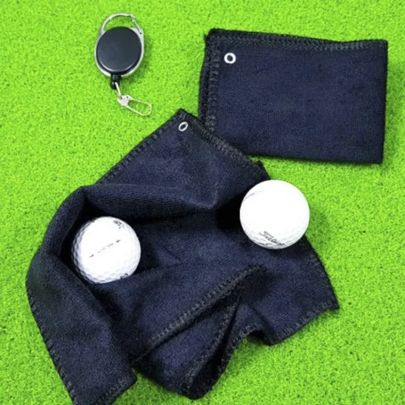 Portable Golf Ball Cleaning Towel with Retractable Keychain - Premium ...