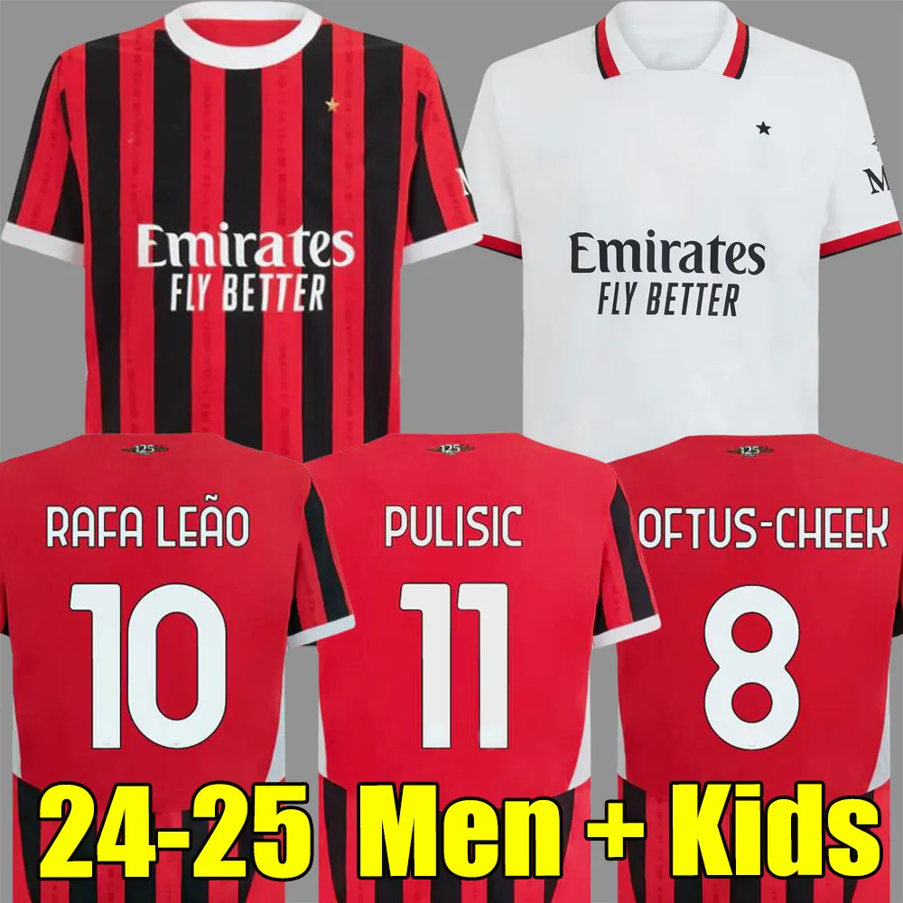 2024 2025 Home & Away Soccer Kits: PULISIC, RAFA LEAO, AC LOFTUS CHEEK ...