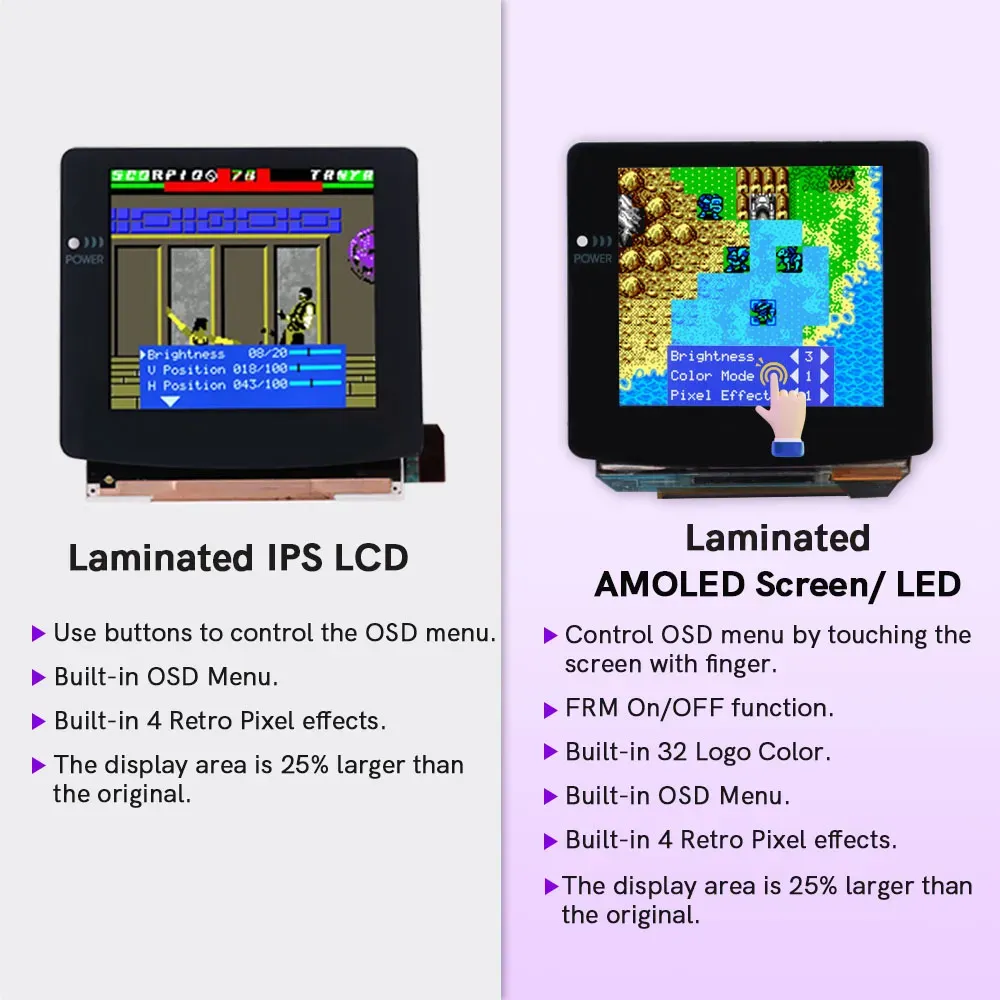 2024 GameBoy Coats And Jackets Laminated OLED GBC LCD Display Touch ...