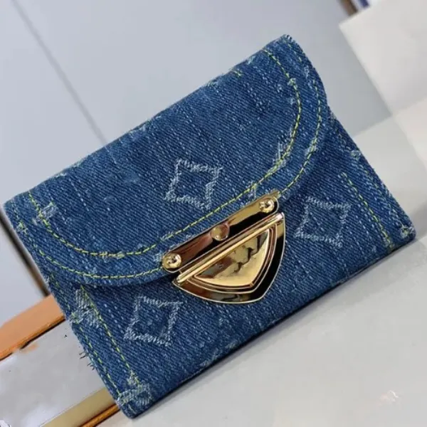 10A Luxury Denim Wallet Designer Wallet Man Women Zipper Wallets Mini ...