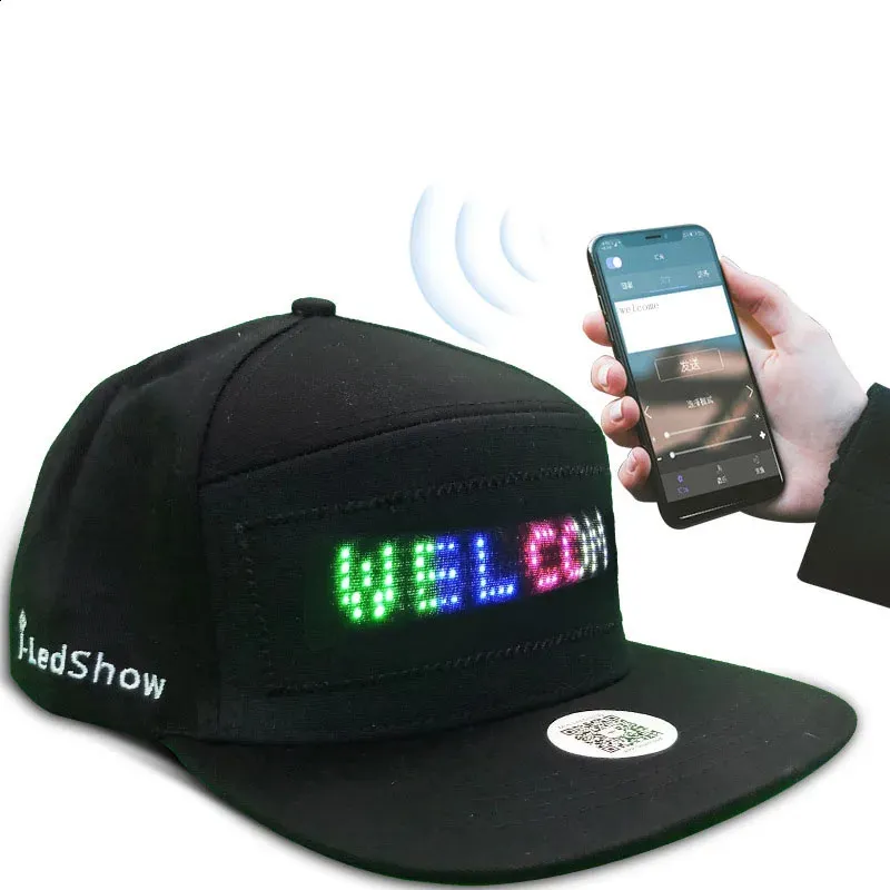 2024 Programmable LED Baseball Cap: Customizable Scrolling Text, DIY ...