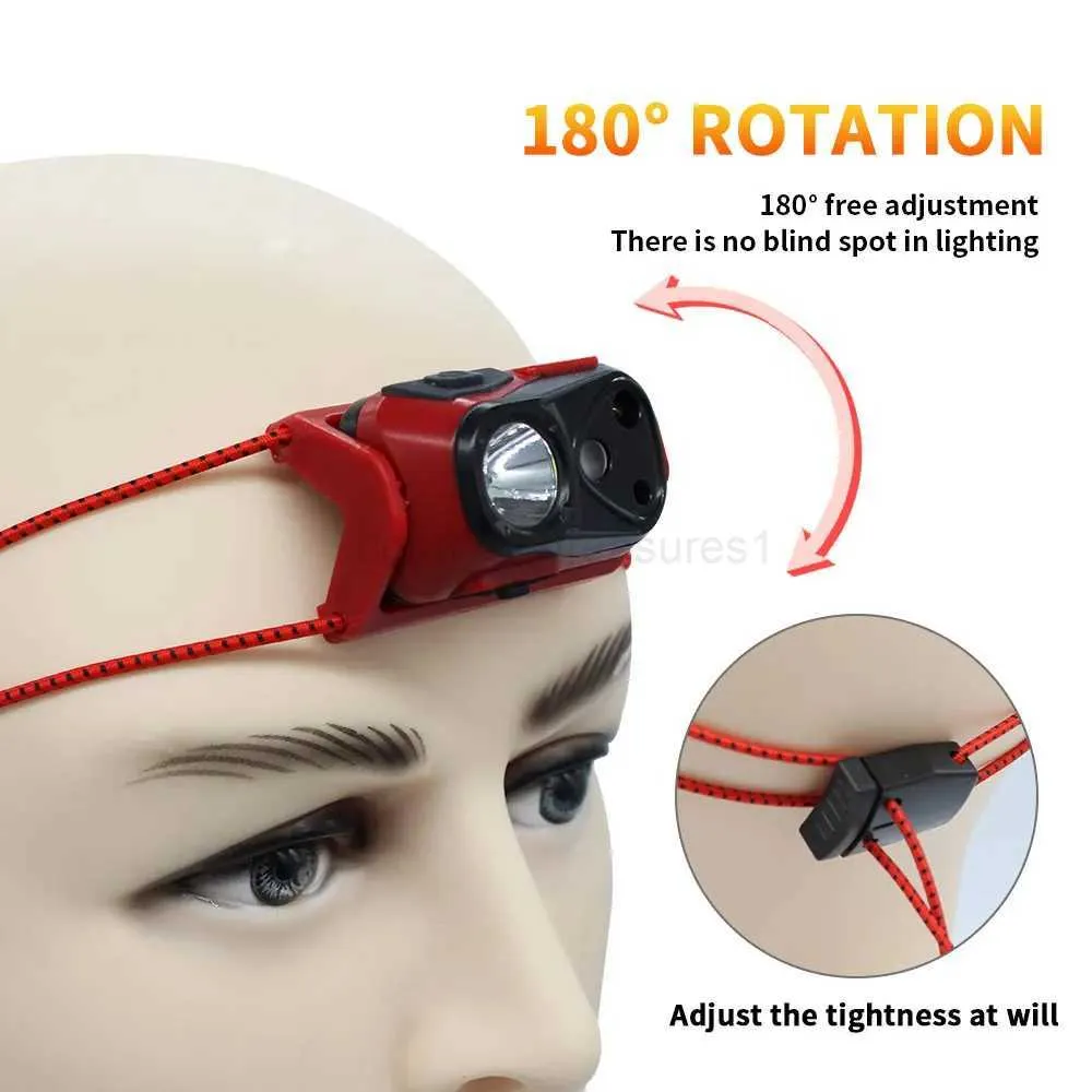 Mini LED Headlamp - Motion Sensor, Rechargeable, Ultralight Headlight ...