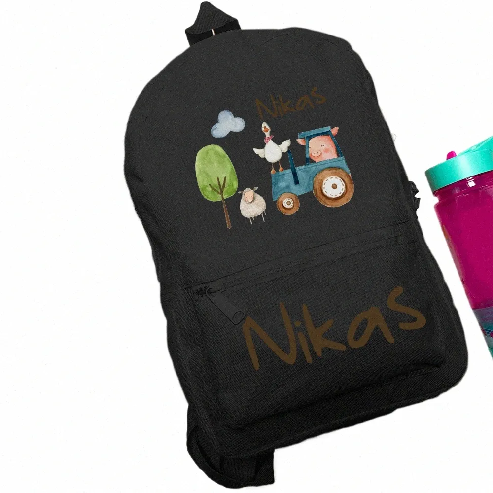 Persalized Tractor Tractor Farm Animals Backpack ANY NAME Back To ...