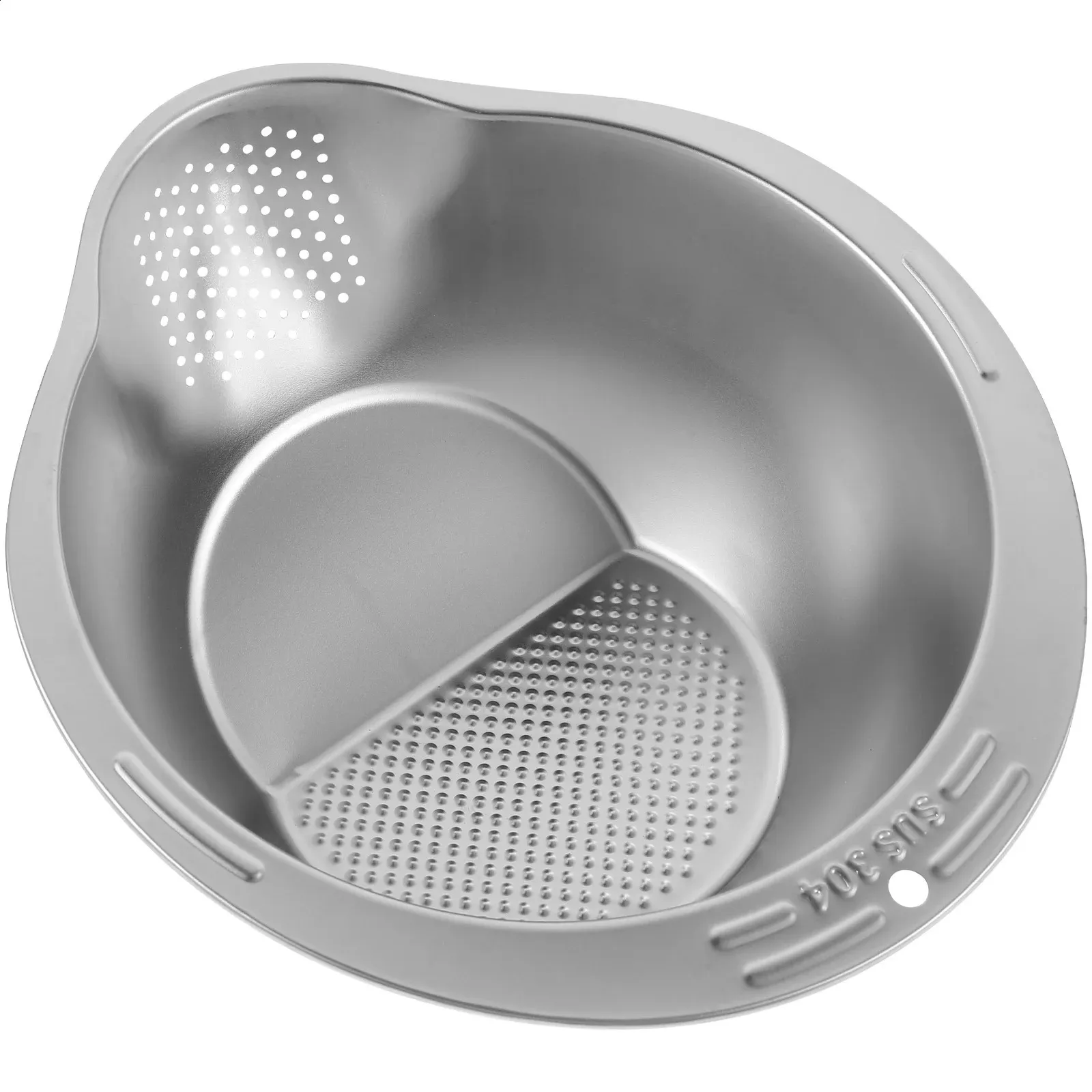 Premium Stainless Steel Rice Washing Colander & Sink Strainer Set ...