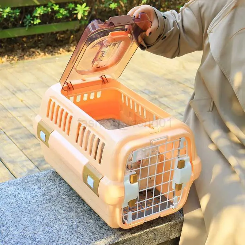 Outdoor Portable Cat Carrier Box Large Capacity Pet Aviation Box Cat ...