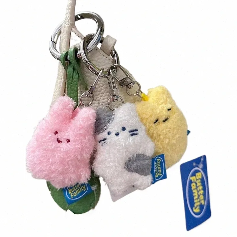 7cm Butter Rabbit Cut Plush Keychain Anime Plush Toy Stuffed Animals ...
