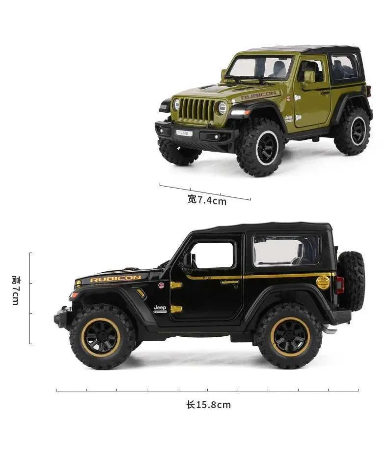 1 32 Jeeps Wrangler Rubicon Off Road Alloy Model Car Toy Diecasts Metal ...