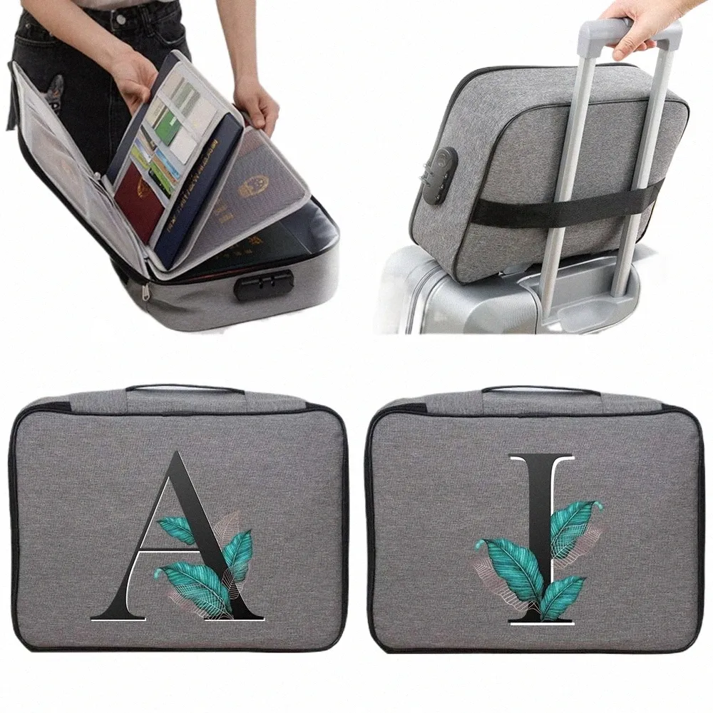 Secure Document Organizer Bag - Lockable File Folder, Passport Holder ...