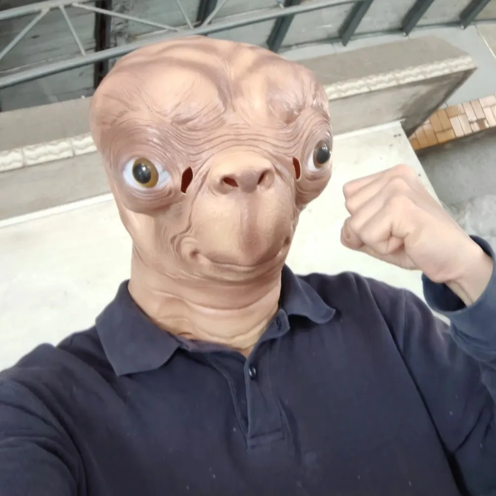 Realistic Alien Mask: Full Head Halloween Masks for Creepy Cosplay ...