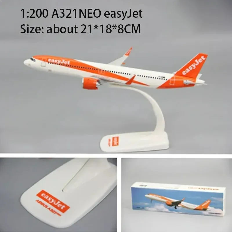 EasyJet A321NEO A320NEO 1/200 Scale Plastic Toy Airplane Model ...