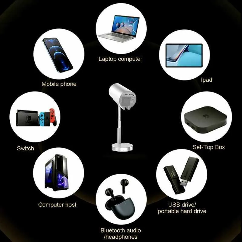 Portable Projector Portable Mini Projector With 4K Support, 170\" Home ...