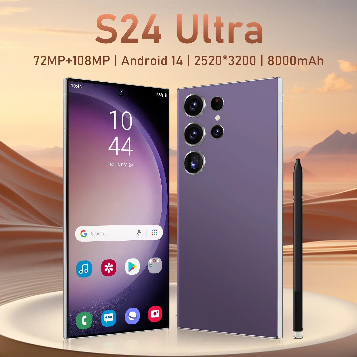 Large Screen 4G/5G Smartphone, 7.3 Inch Display, High Capacity, Global ...