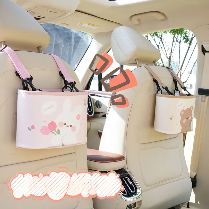 DHgate Cute Cartoon Bear Multifunctional Car Seat Back Organizer Storage Box for Toys Drinks Snacks Bags Luggage Accessories