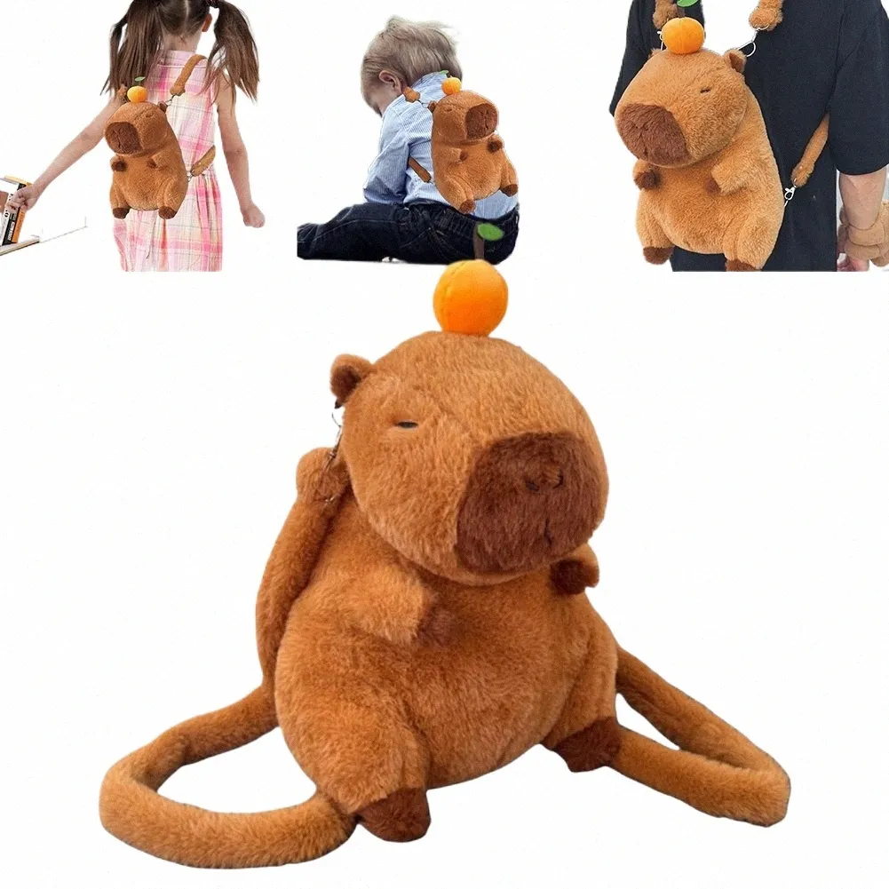 Capybara Plush Backpack Soft And Warm Motu Patlu Bag With Cute Carto ...