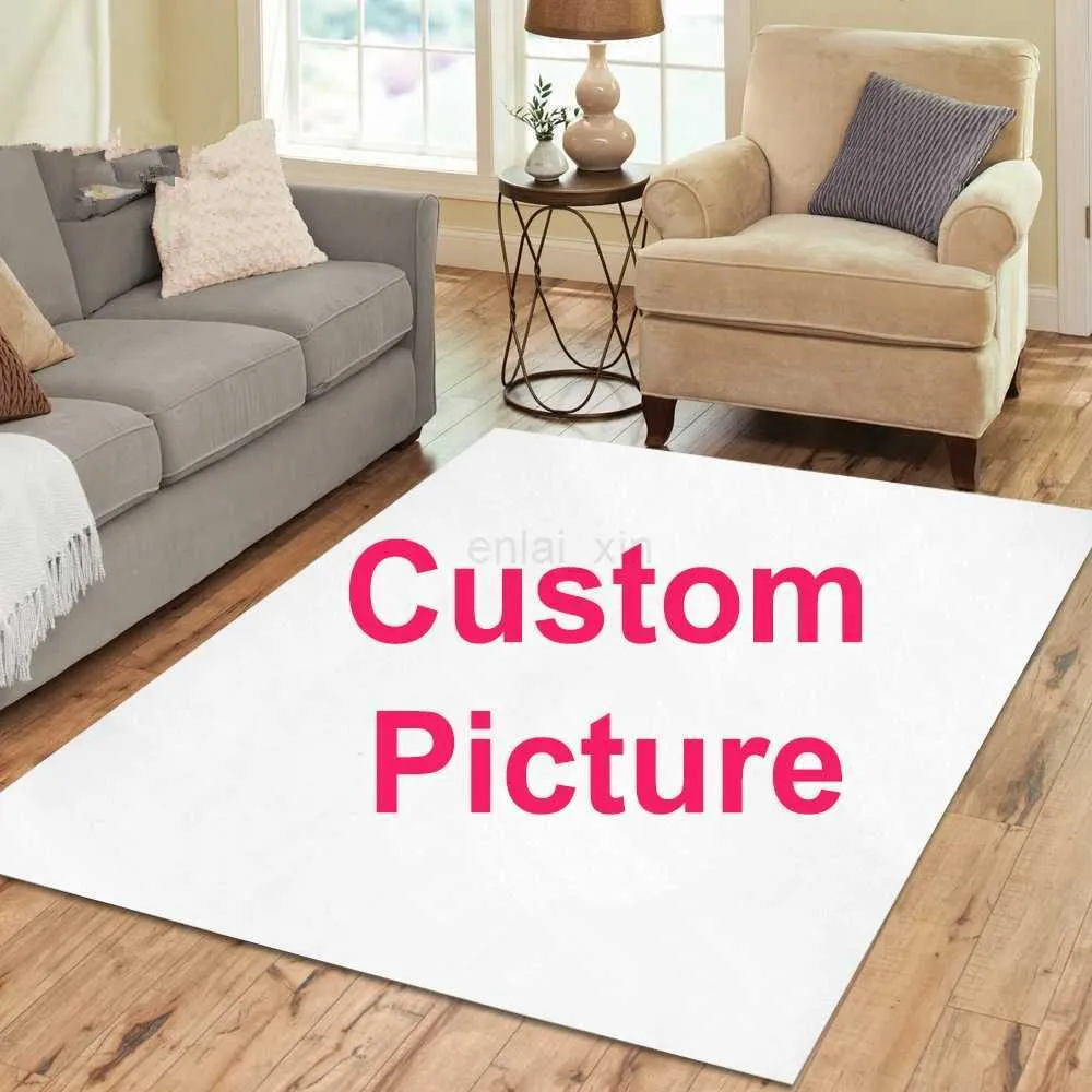 Personalized Area Rug - Custom Printed Rectangle Carpet, Yoga Mat ...