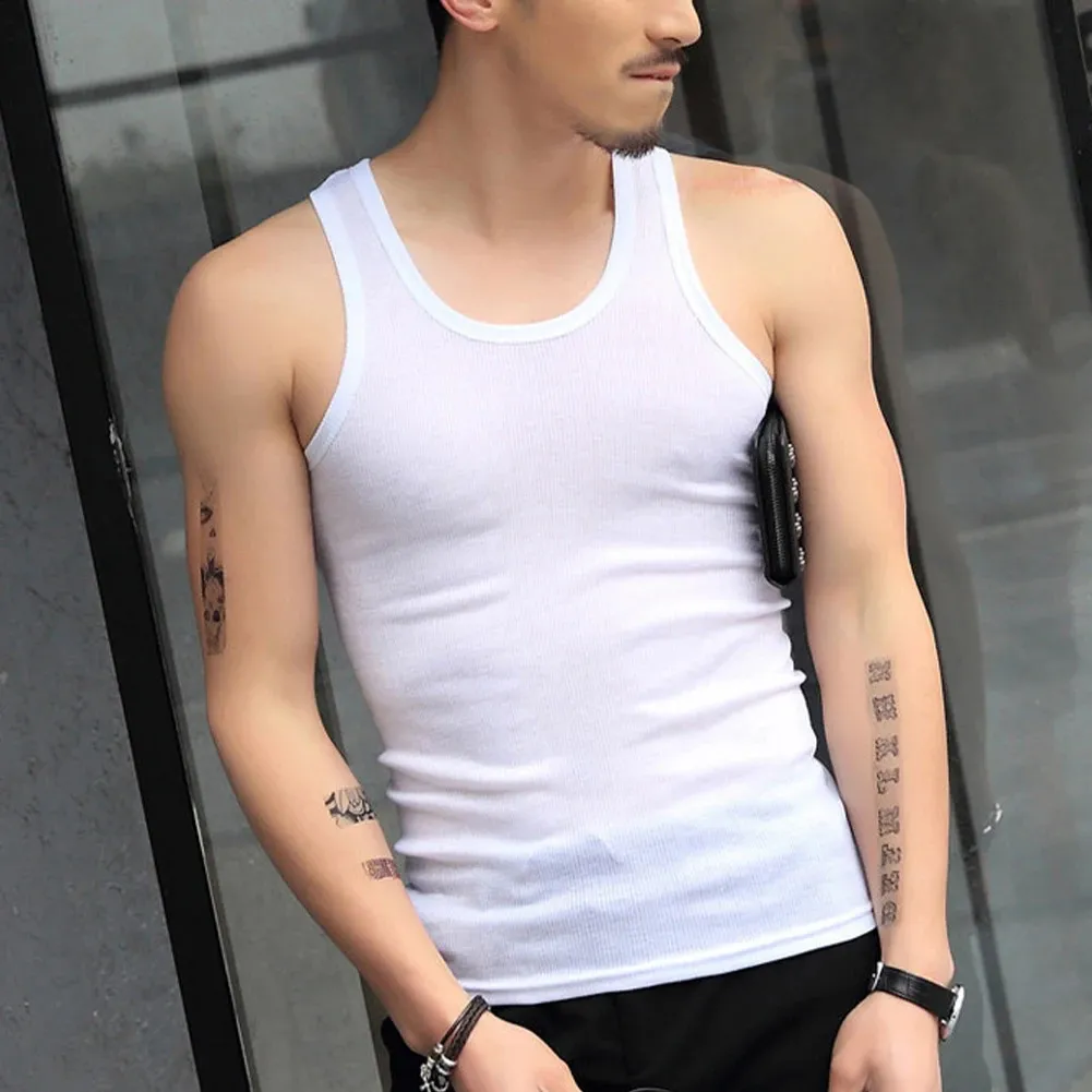 Premium Mens Workout T-Shirt: Slim Fit Gym Stringer Vest - Shop Now ...