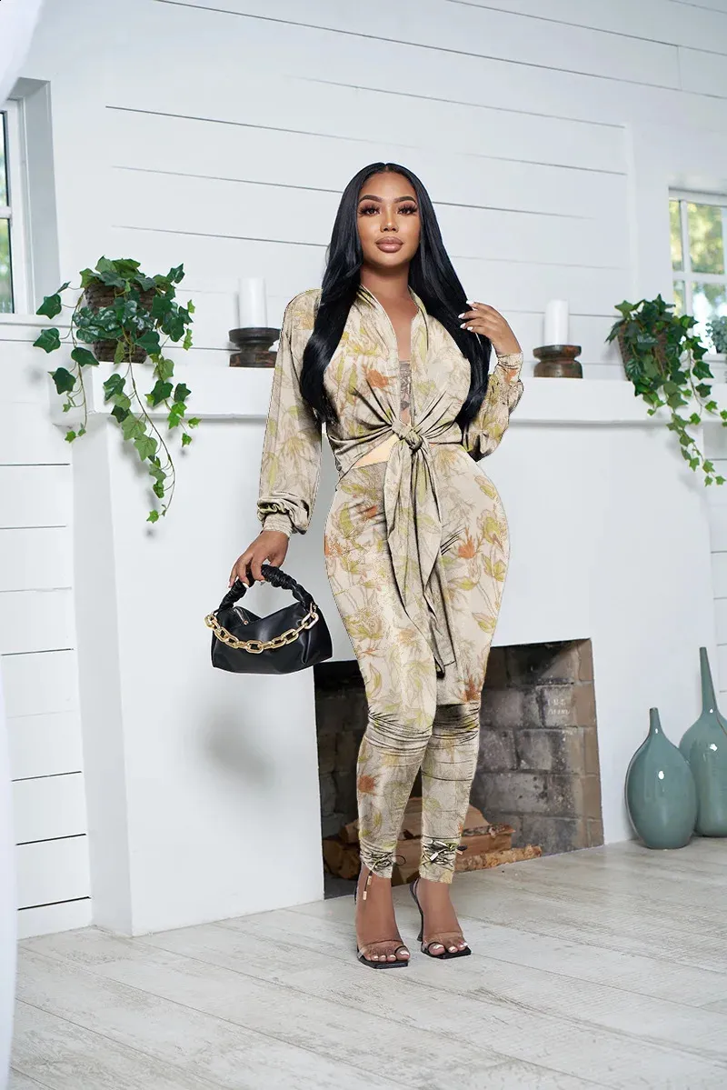 Printed Cardigan Pant Suit: Autumn Winter Fashion, Shop Now! Best ...