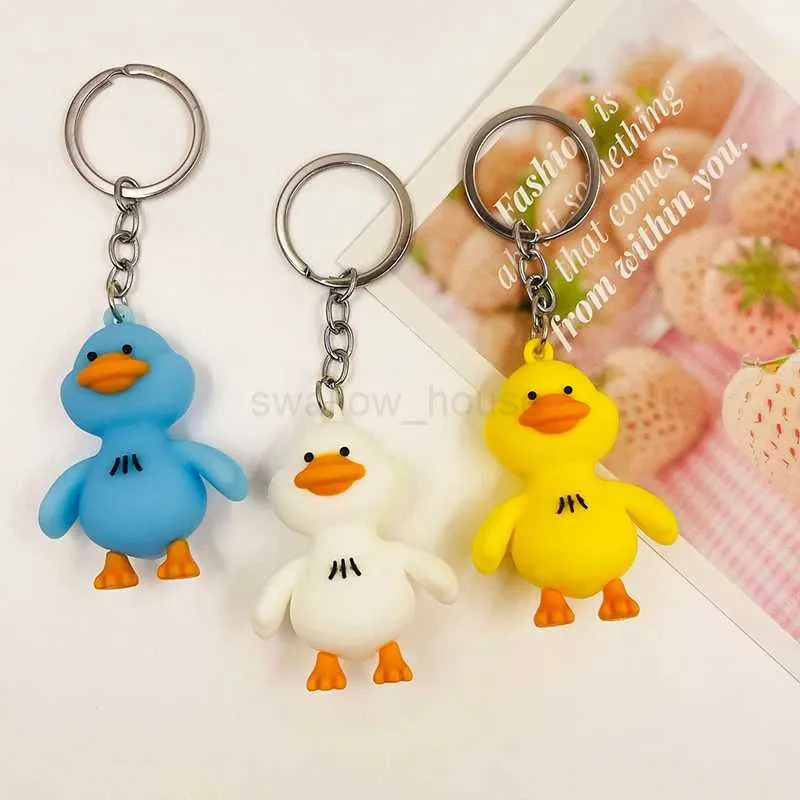 Cute Resin Yellow Duck Keychain - Fun Animal Car Ring Keychain for ...