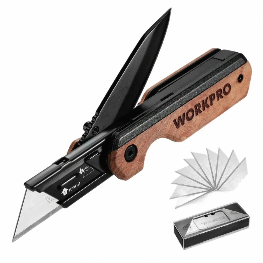 Workpro Multifuncti Folding Knife Portable Pocket Knife Electrician ...
