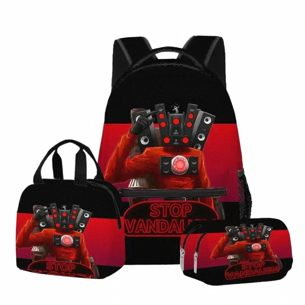 Kawaiianimati 3D Game Skibidi Toilet Backpack Perfect For Students ...