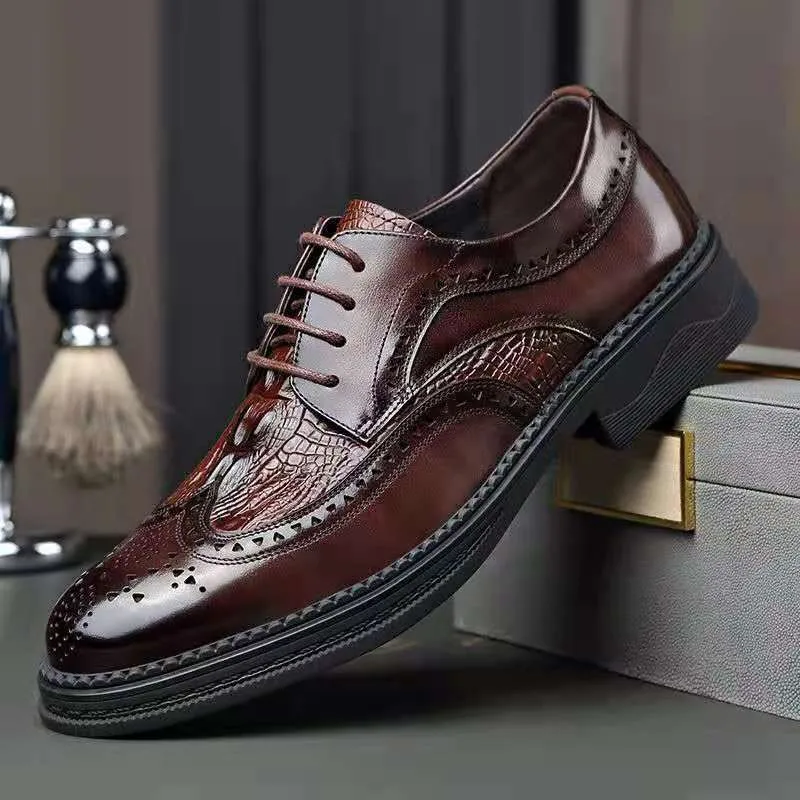 Italian Leather Brogue Shoes for Men - Formal, Business & Wedding ...