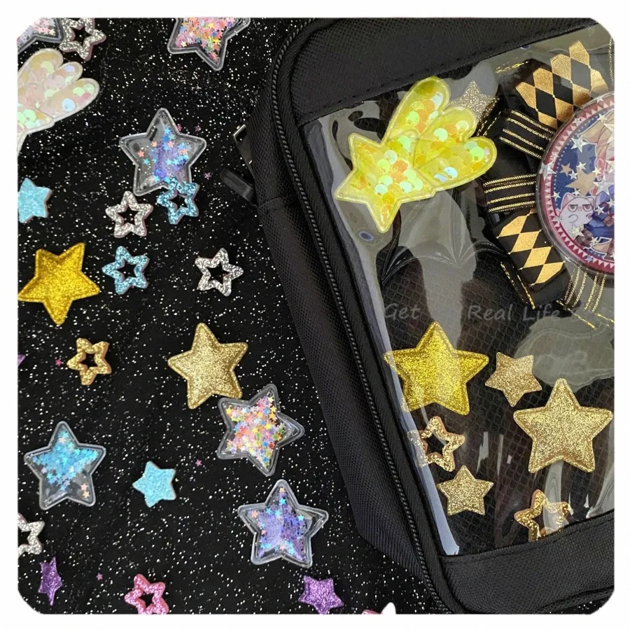 DHgate.com:4 Colors Kawaii Candy PVC Shining Stars Ita Bag Decorations for DIY Itabag ...