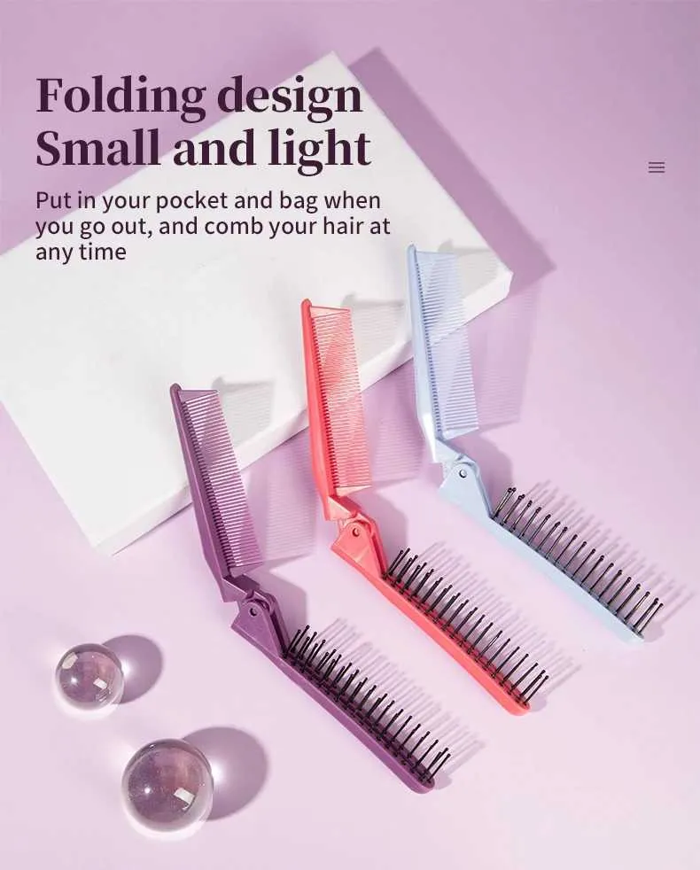 Portable Folding Travel Comb: Compact Hair Styling Tool & Massage ...