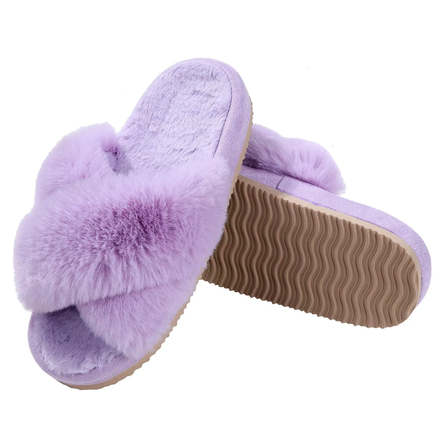 Fuzzy Open Toe Slippers: Premium Fluffy House Shoes for Women - Shop ...