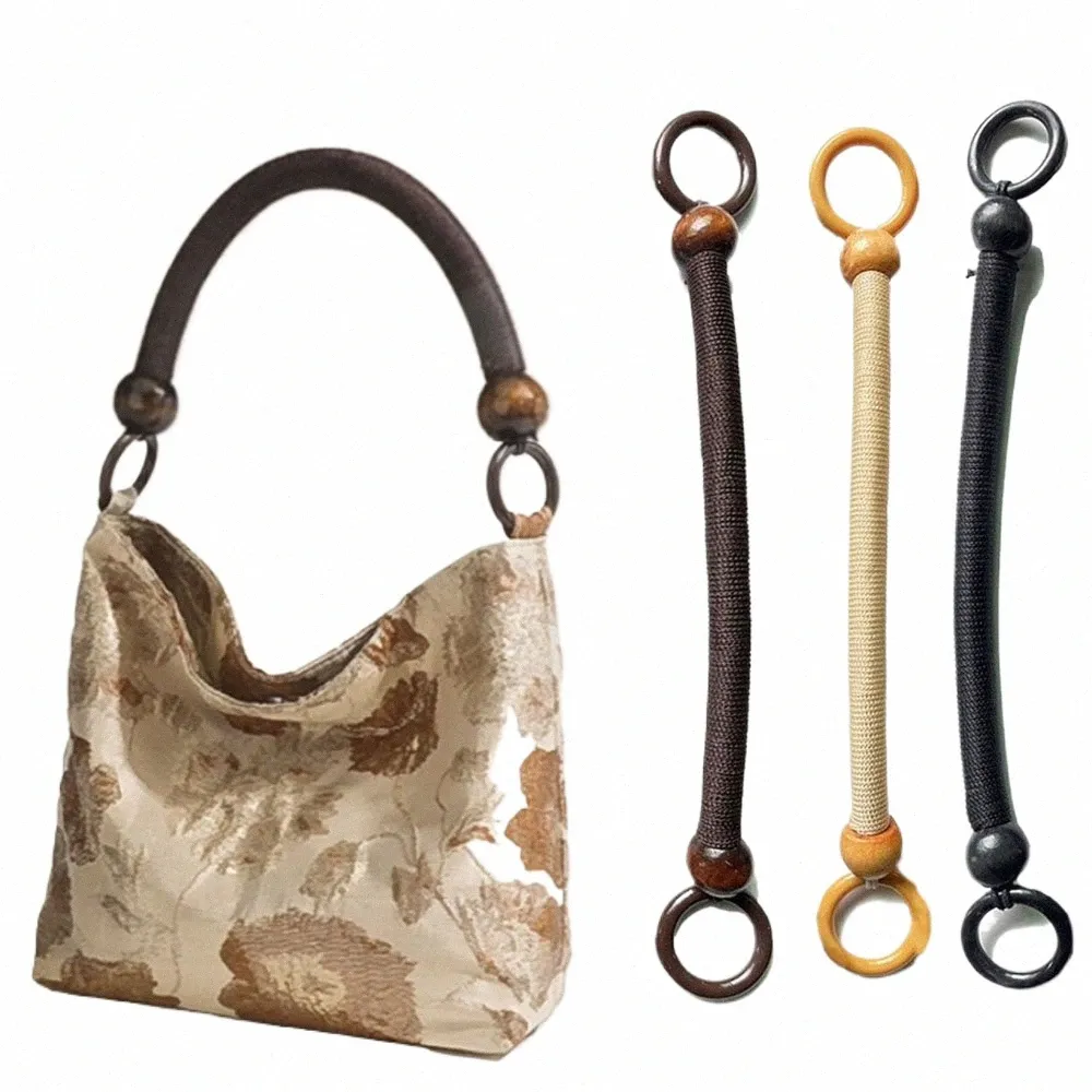 33cm Wooden Purse Handle DIY Kit - Beaded Bag Strap, Replacement ...