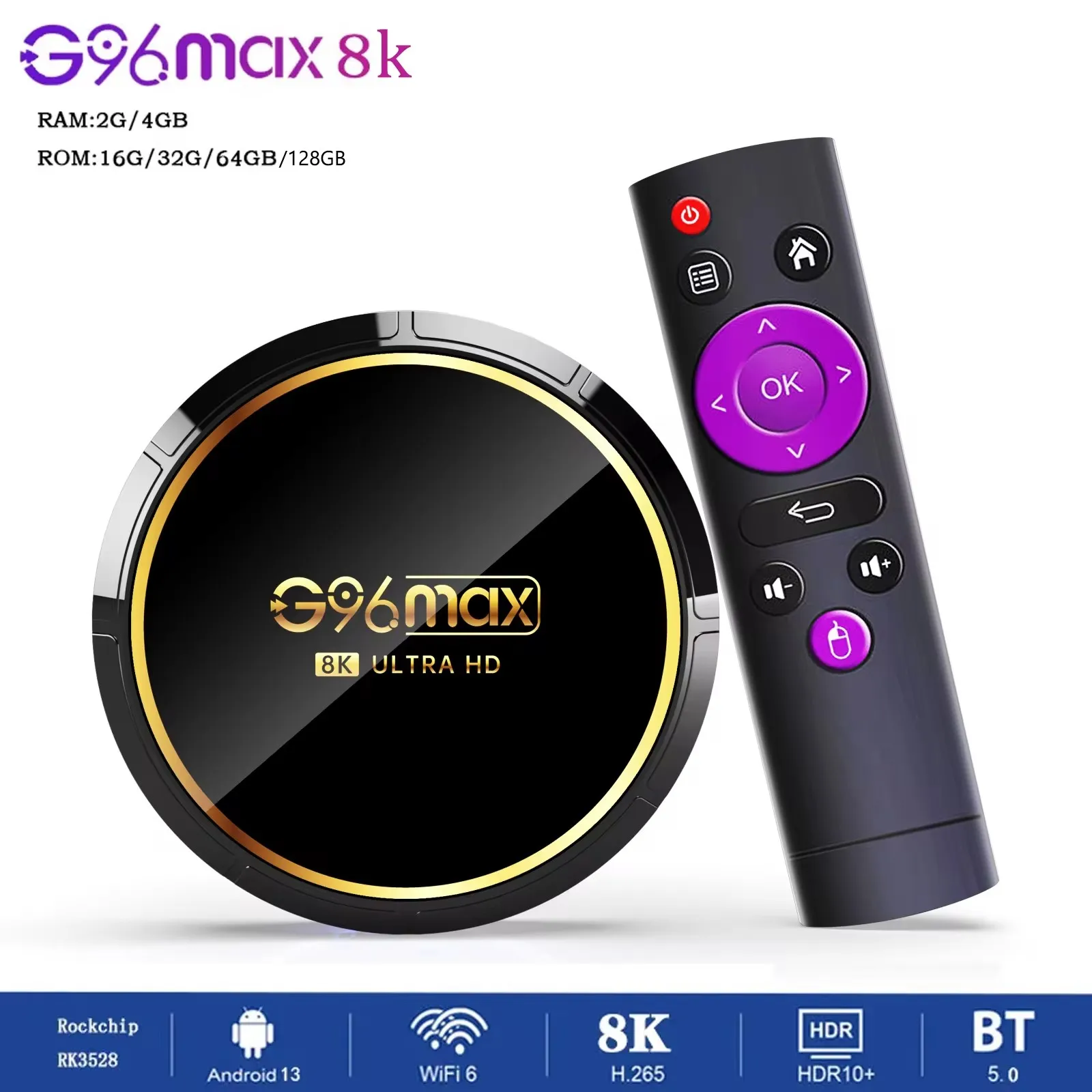 G96 Max Smart Home Theater Android 13 Smart Tv Box X96 With RK3528 Quad ...