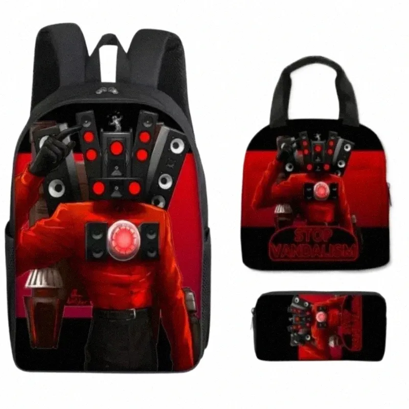 Skibidi Toilet Ghostbusters Backpack Stylish Schoolbag For Students ...