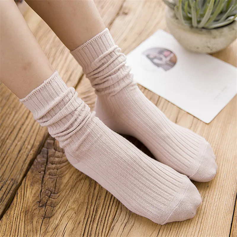 Classic Women's Cotton Socks - Soft & Comfortable Loose Fit Ribbed ...