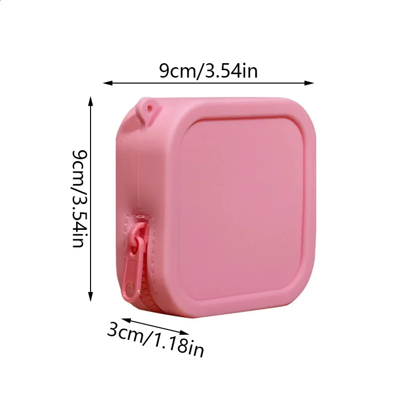 Silicone Mini Square Data Cable Storage Bag, Waterproof Solid Color ...