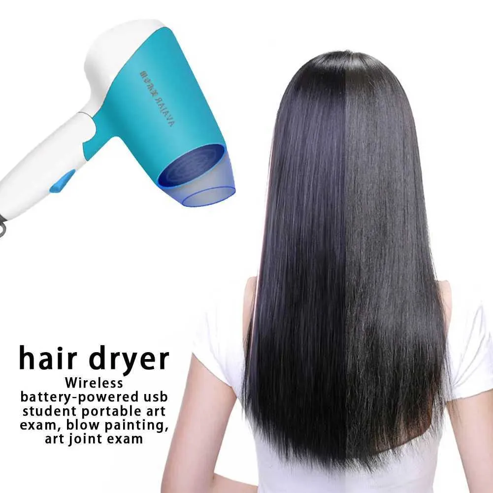 Salon-Grade Hair Dryer: Powerful, Portable, & Wireless USB Rechargeable ...